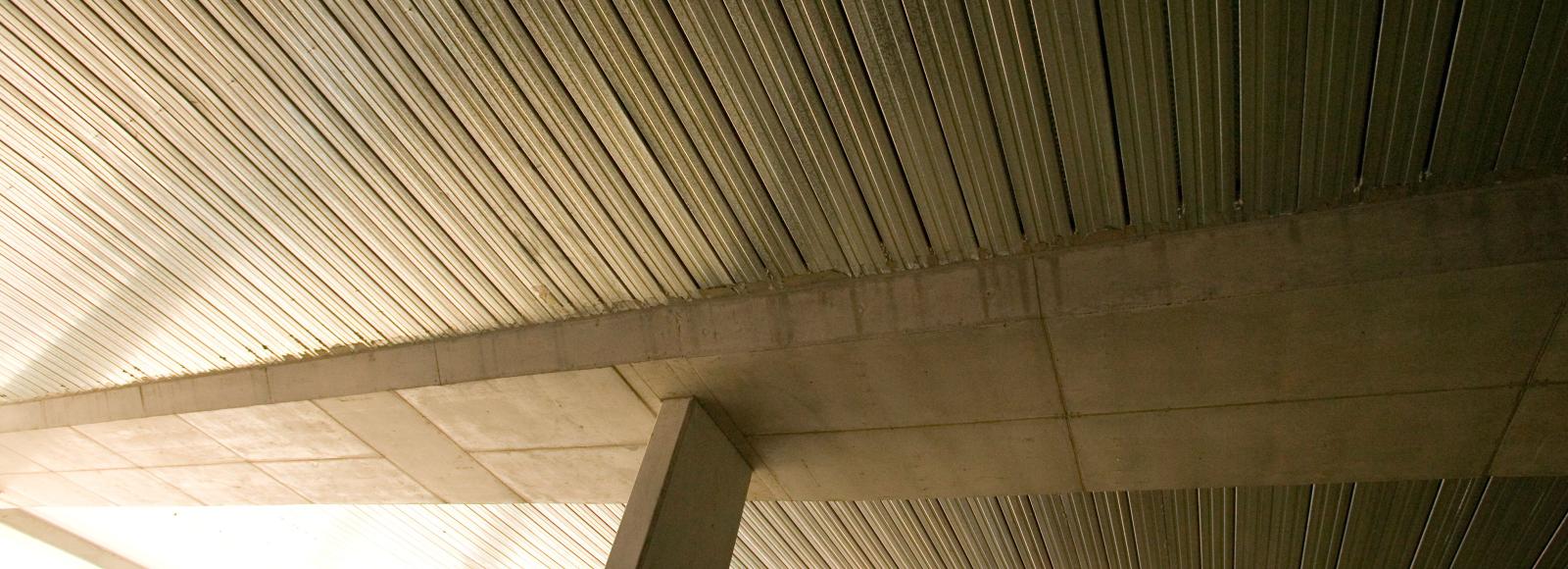 Structural steel formwork behind The Village’s fast track build